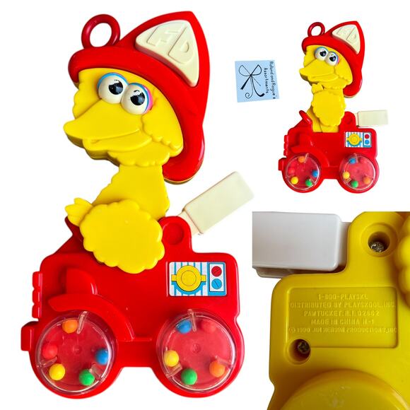 Playskool | Toys | Playskool Sesame Street 99 Big Bird Firefighter Toy ...